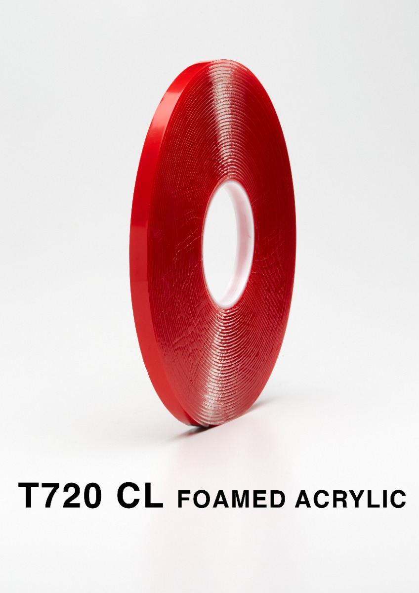 High Bond Double Sided Tape - 2mm Thick in Clear & Black